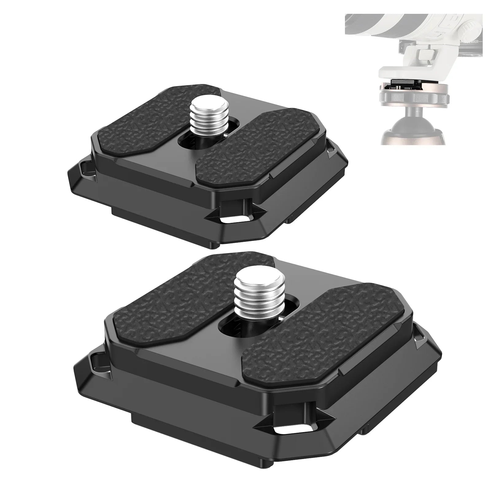 Neewer 2-Pack Quick Release Plate with Four Side Arca Type Slots & 1/4 ...