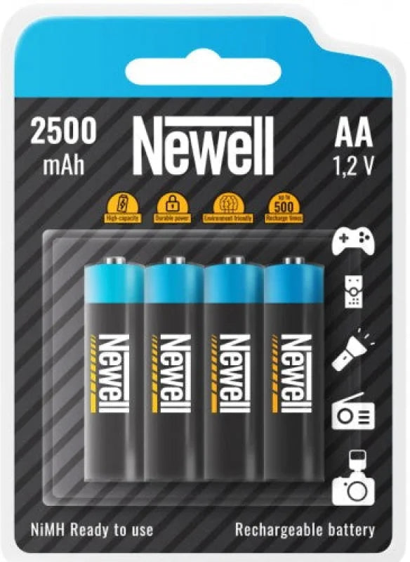Newell Rechargeable NiMH AA Batteries 2500mAh (4-Pack) – CameraStuff